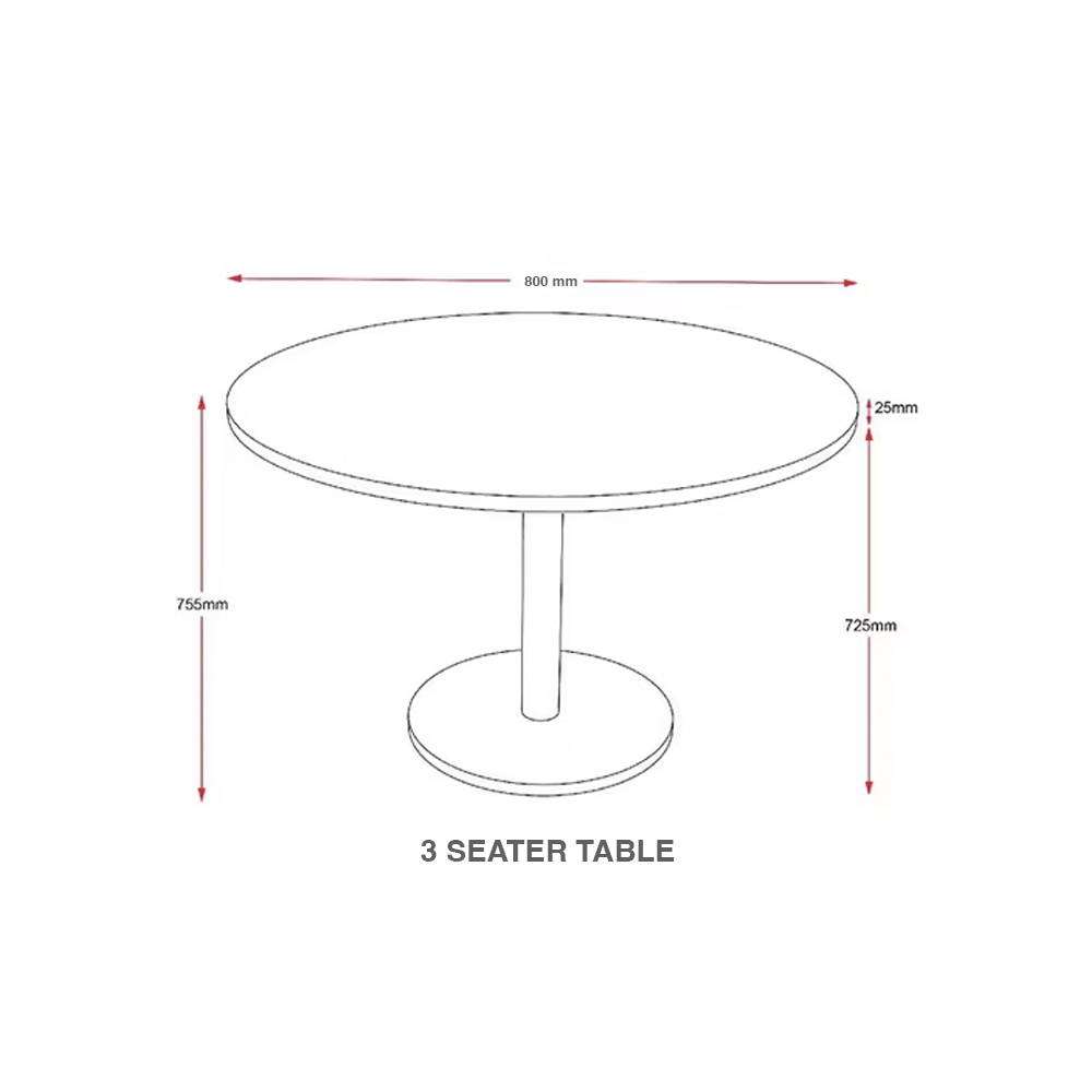 Hudson Stainless Steel Meeting Table (80x80cm) by Finch Fox - Finch Fox