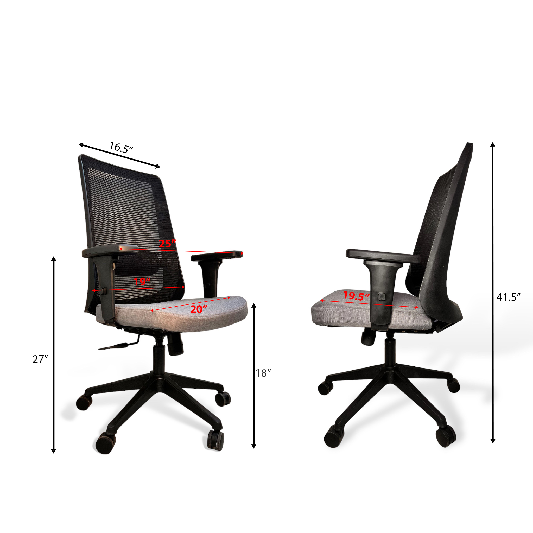 Opera Medium Back Ergonomic Office Chair by Finch Fox - Finch Fox
